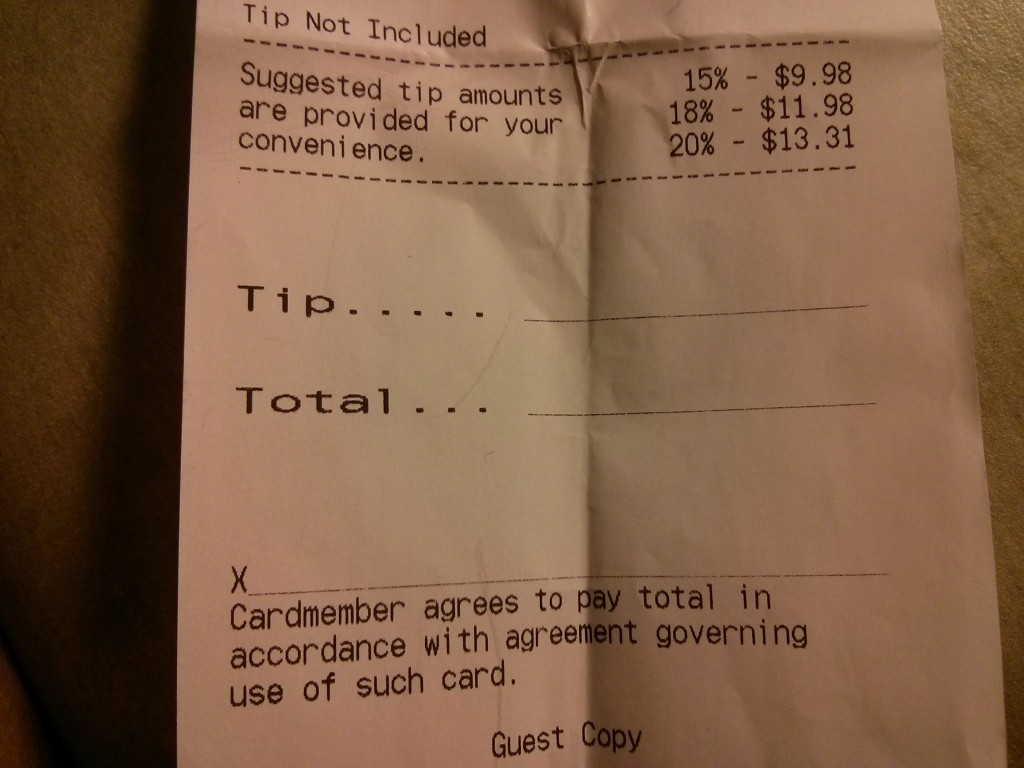 Suggested tip provided for your convenience